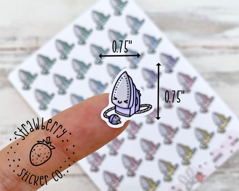 42 Cute Ironing Kawaii Planner Stickers SSC1068 | Etsy