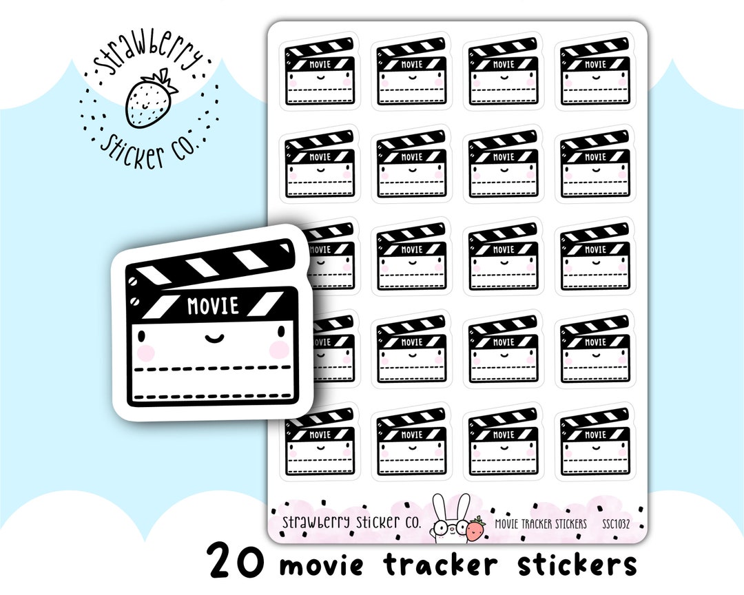 20 Movie Writeable Stickers Cute Kawaii Cinema Film Trackers SSC1032 - Etsy
