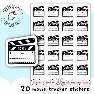 20 Movie Writeable Stickers Cute Kawaii Cinema Film Trackers SSC1032 ...