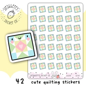 42 Cute Quilting Planner Stickers Kawaii Style SSC1109 - Etsy