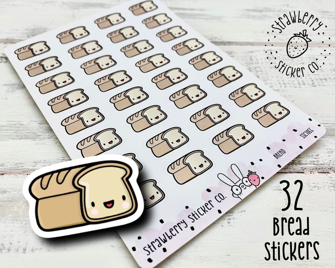 32 Bread Reminder Kawaii Planner Stickers SSC1055 - Etsy