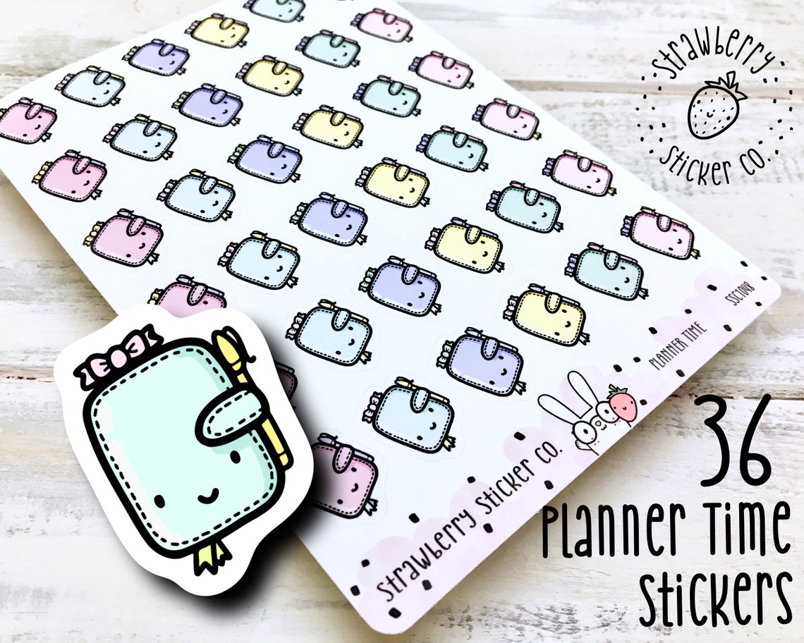 36 Planner Time Cute Kawaii Stickers SSC1048 | Etsy