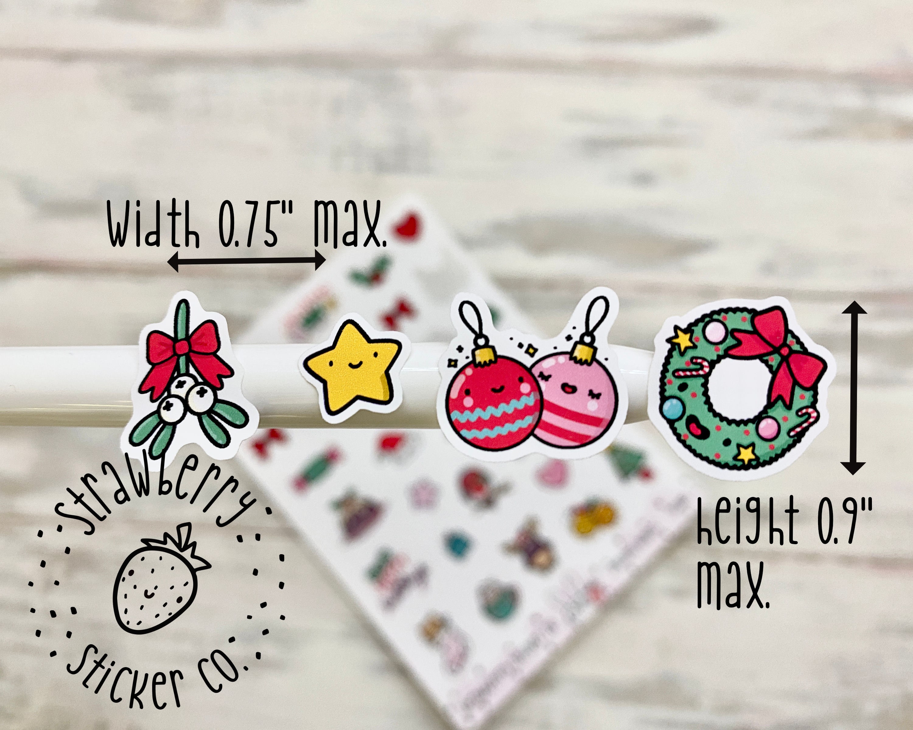 30 Christmas Doodle Kawaii Planner Stickers SSC1080 - Etsy