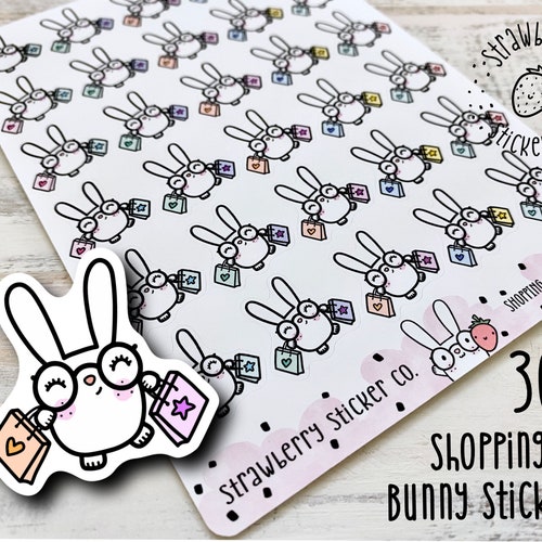 36 Birthday Bunny Kawaii Cute Planner Stickers SSC0050 - Etsy UK