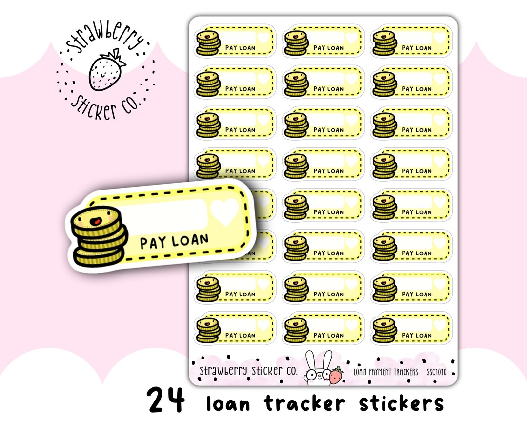Pay Loan Bill Tracker Writeable Weekly Cute Planner Stickers SSC1010 - Etsy