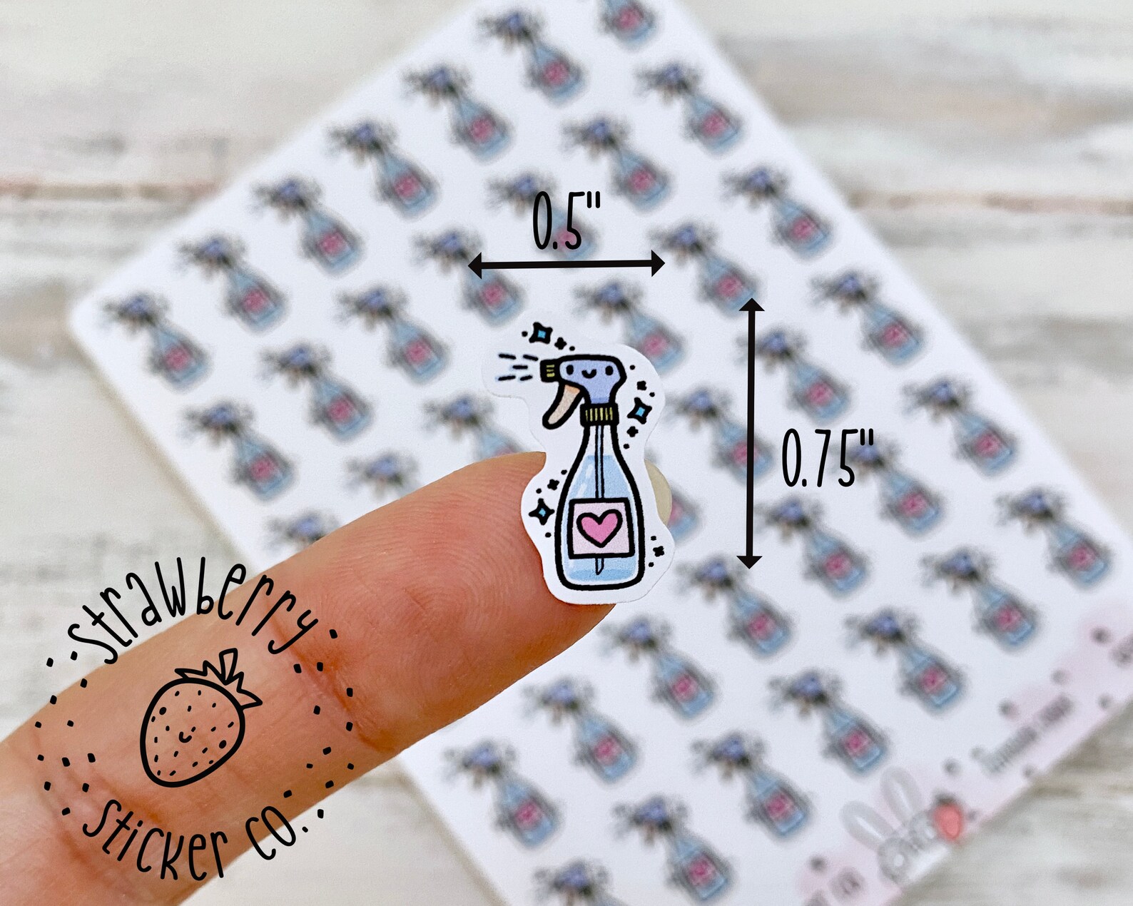 42 Cute Cleaning Spray Bottle Kawaii Planner Stickers SSC1064 - Etsy