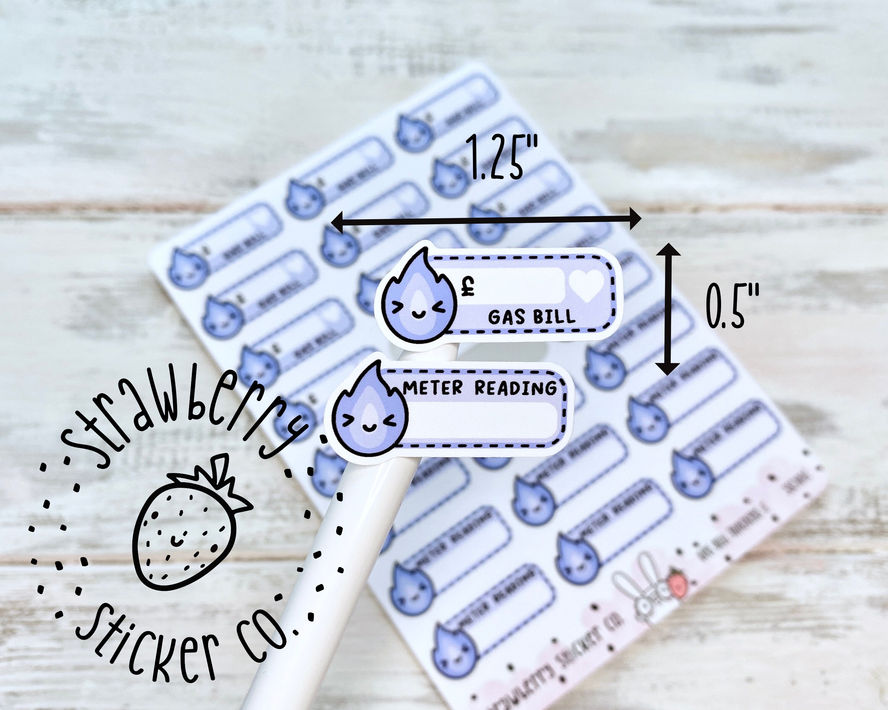 Gas Bill Tracker Writeable Weekly Cute Planner Stickers - Etsy