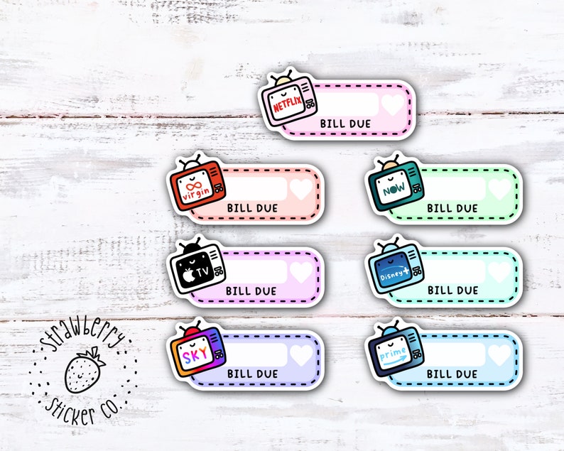 TV Subscription Bill Tracker Writeable Weekly Cute Planner - Etsy