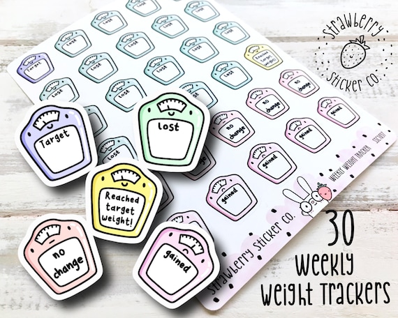 weight stickers Weight loss stickers planner stickers Paper & Party ...