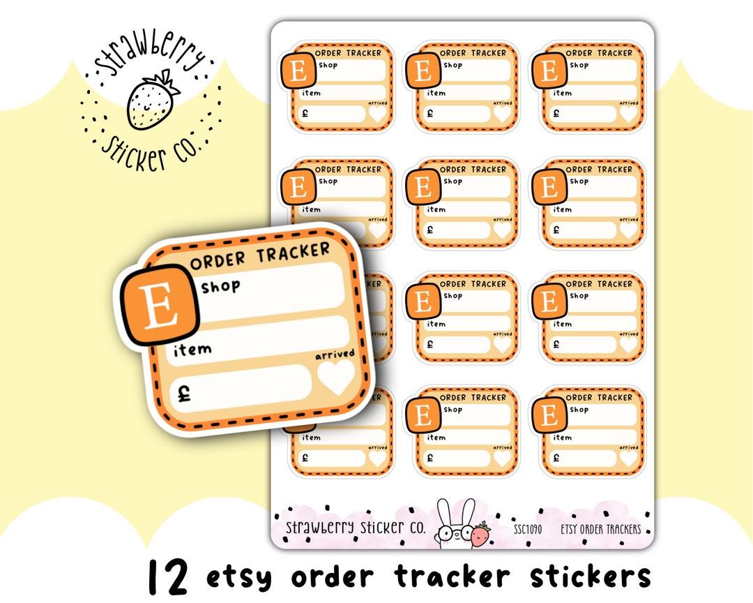 Etsy Order Tracker Stickers - Planner Sticker Sheet SSC1090 - Etsy