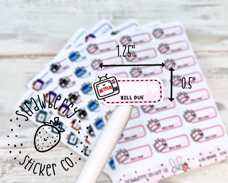 TV Subscription Bill Tracker Writeable Weekly Cute Planner - Etsy