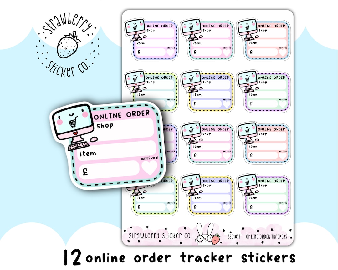 Online Order Tracker Stickers - Planner Sticker Sheet SSC1091 - Etsy