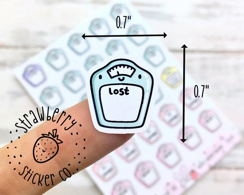 30 Weekly Weight Tracker Scales Planner Stickers Cute Kawaii - Etsy UK
