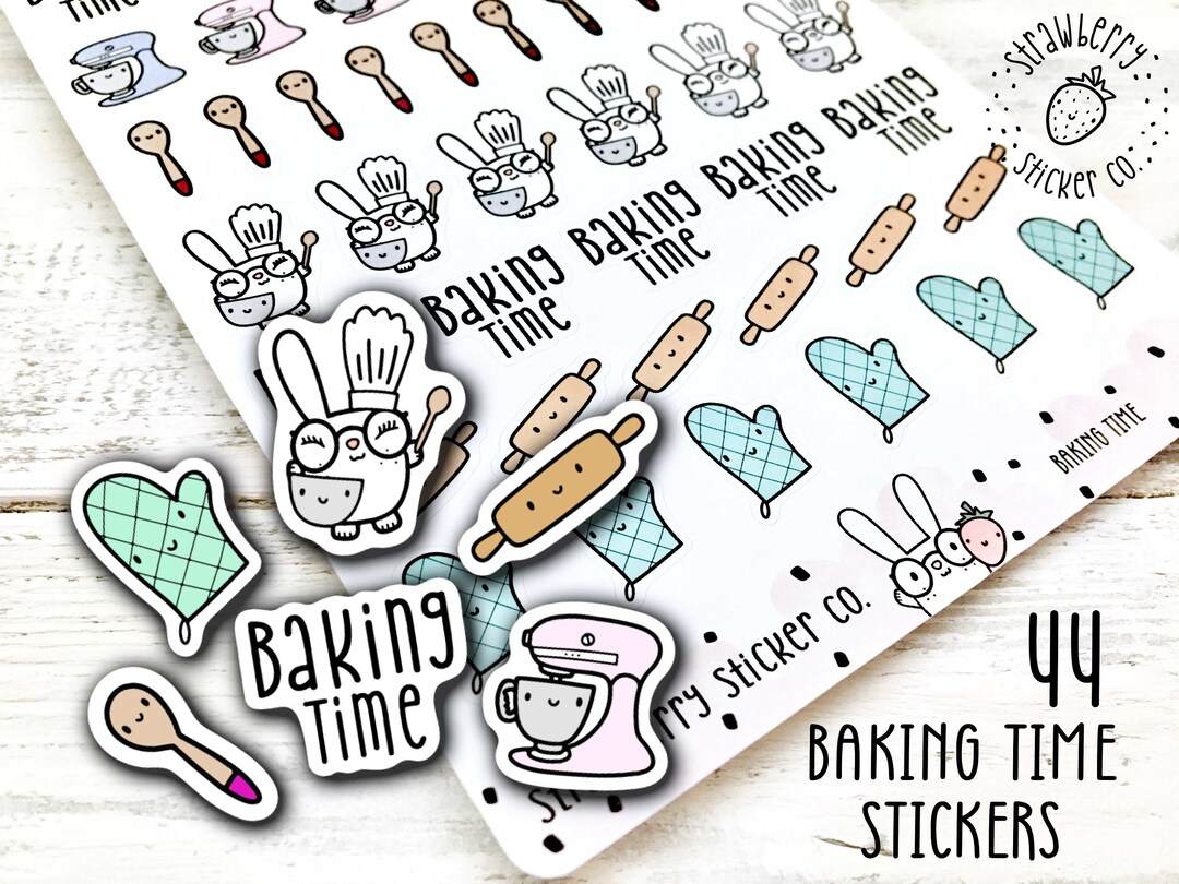 44 Baking Time Mix Cute Kawaii Planner Stickers SSC0028 - Etsy
