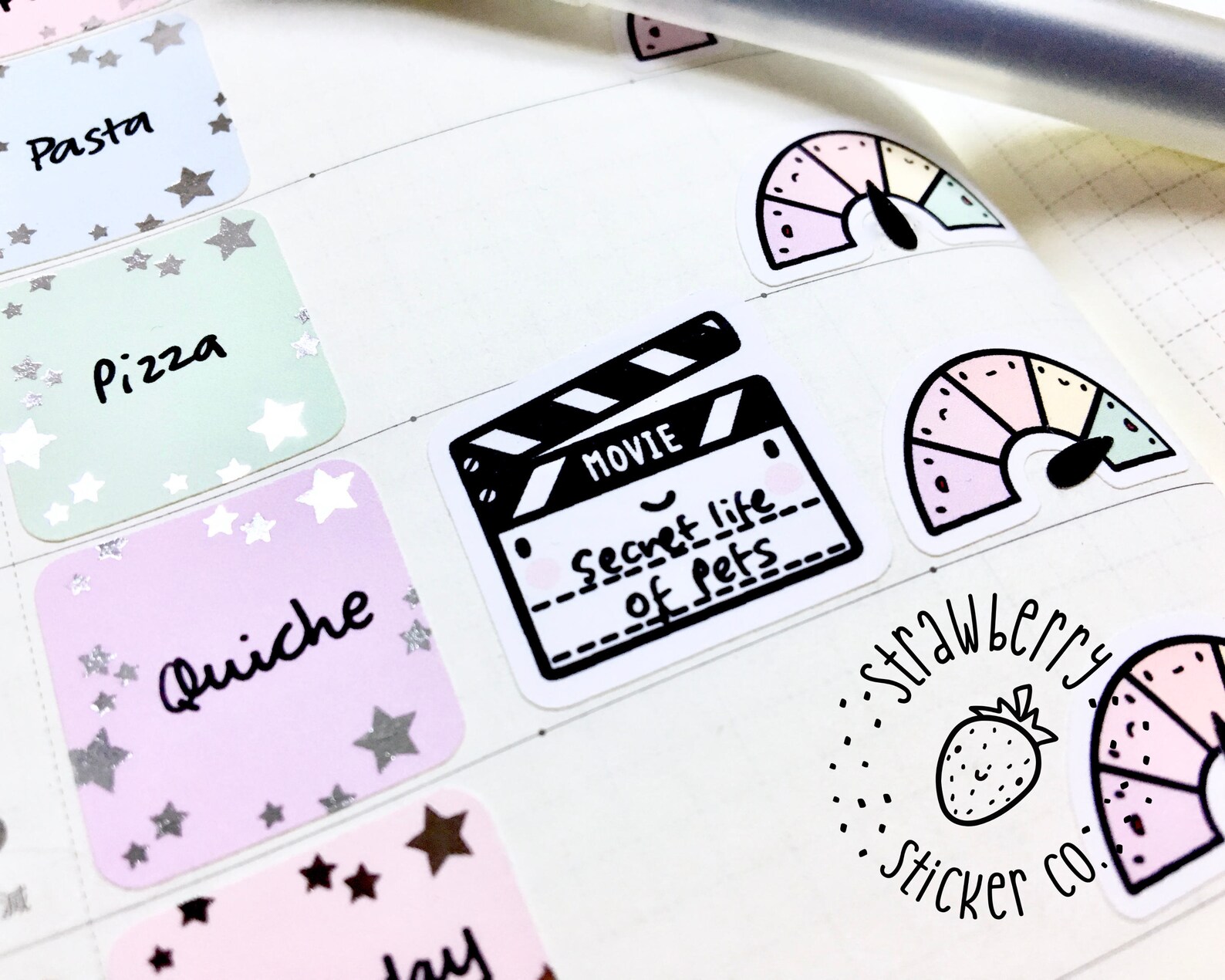 20 Movie Writeable Stickers Cute Kawaii Cinema Film Trackers - Etsy UK