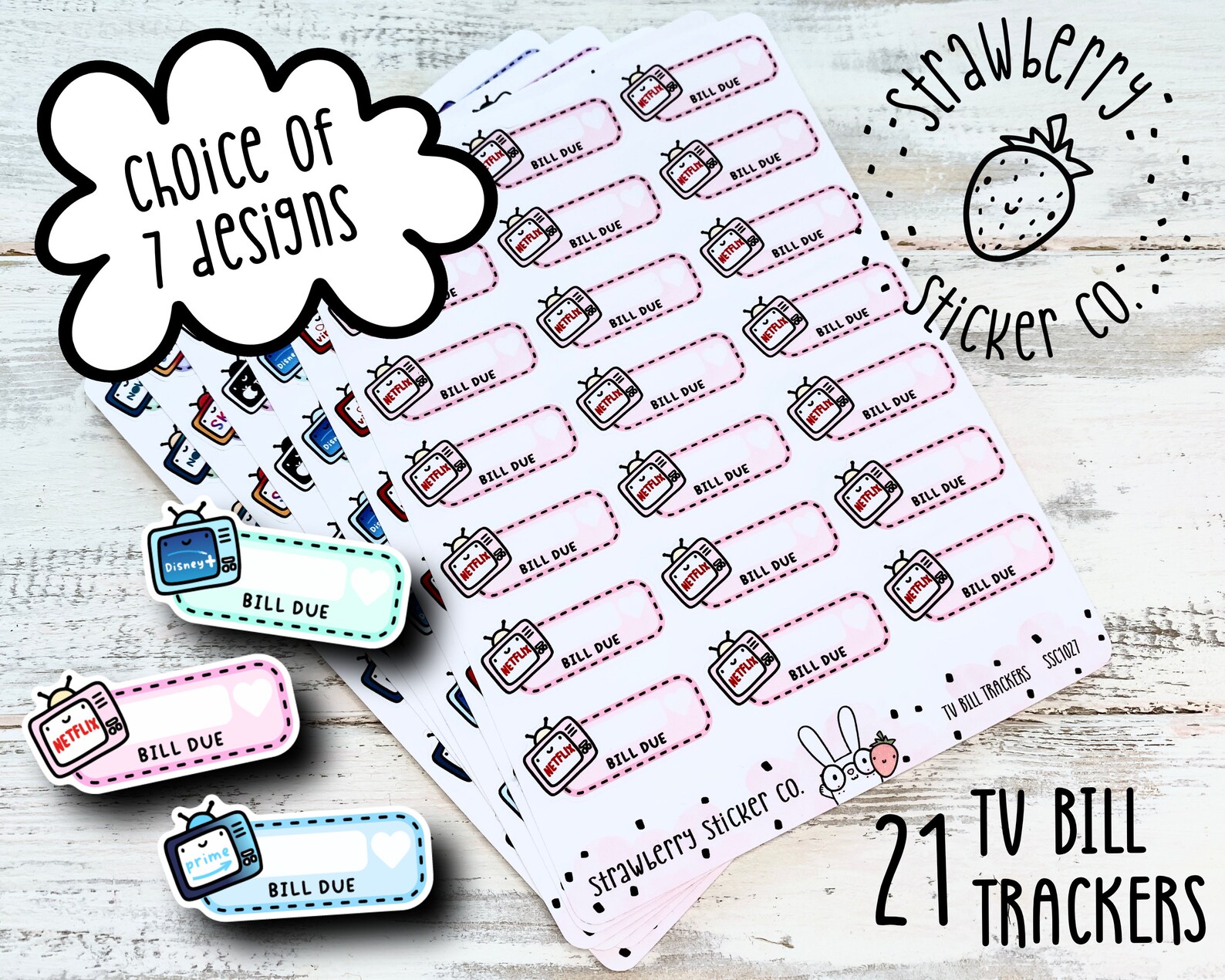 TV Subscription Bill Tracker Writeable Weekly Cute Planner - Etsy