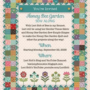 Honey Bee Garden Quilt Kit (fabric) by Lori Holt - Etsy
