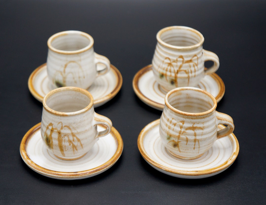 Vintage Keramik Tassen, EspressoTassen, Obst Teetassen, handgemachte ...