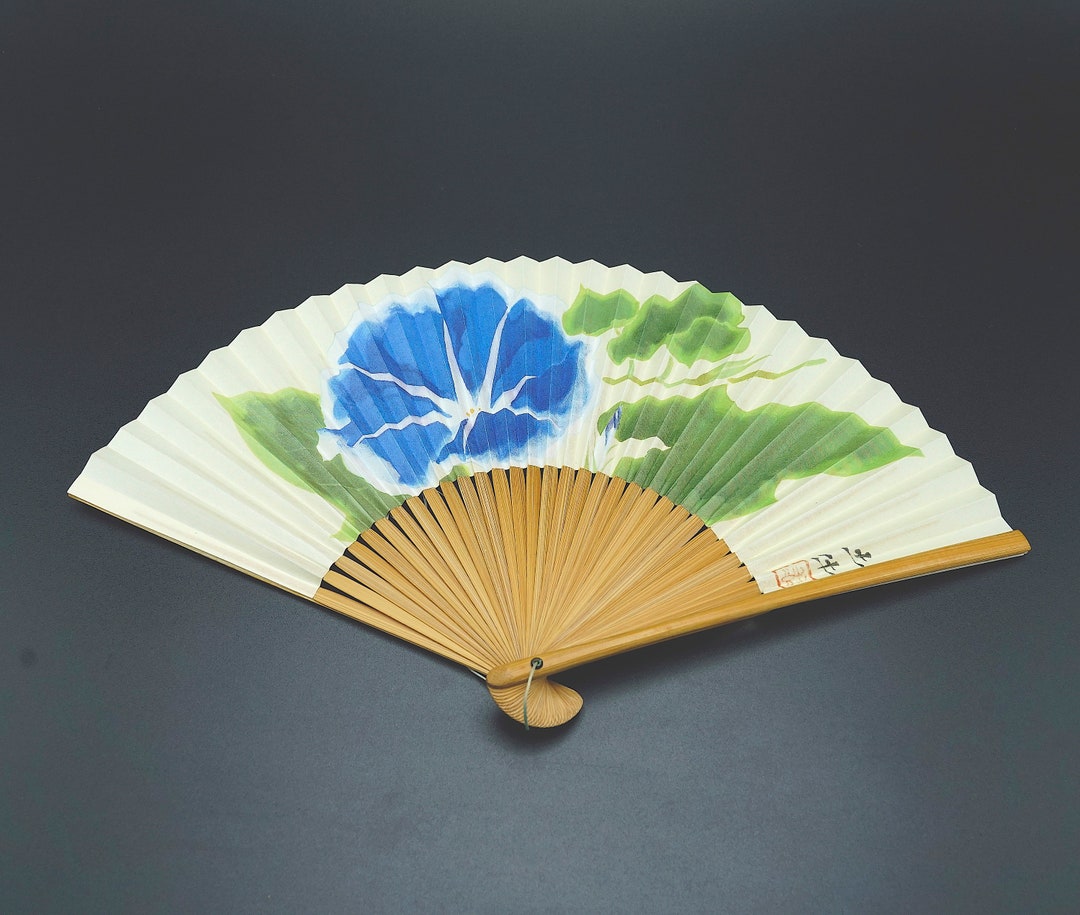 Vintage Japanese Fan, Bamboo Fan, Oriental Fan, Vintage Paper Fan ...