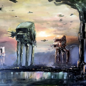 AT-AT Star Wars Canvas Print, Star Wars Wall Art, Star Wars Gift, Star ...