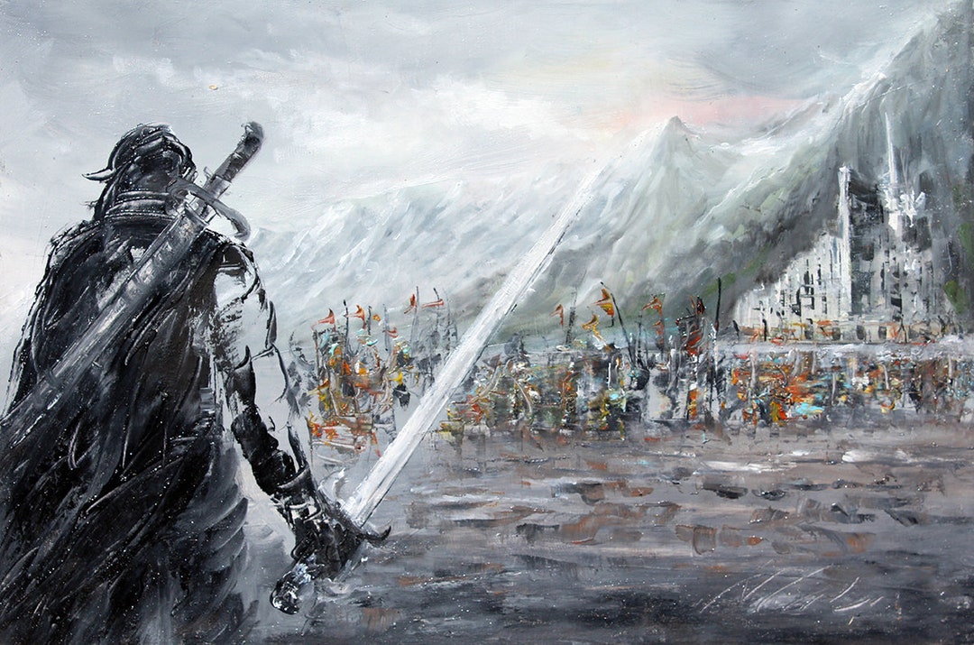 LOTR Canvas Print, Aragorn Print, Lord of the Rings Art, Lord of the ...