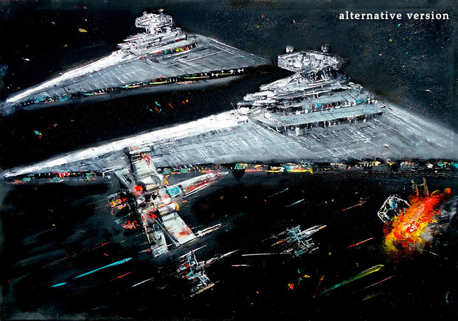 Star Destroyers Canvas Print Star Wars Fan Art by Naci Caba | Etsy