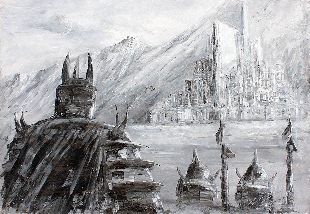 Battle of the Pelennor Fields LOTR Canvas Print Lord of the | Etsy