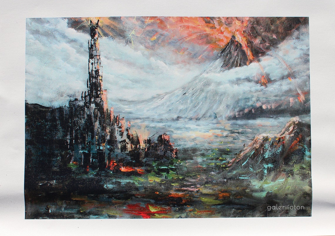 Mordor Canvas Print Lord of the Rings Poster LOTR Art Print | Etsy