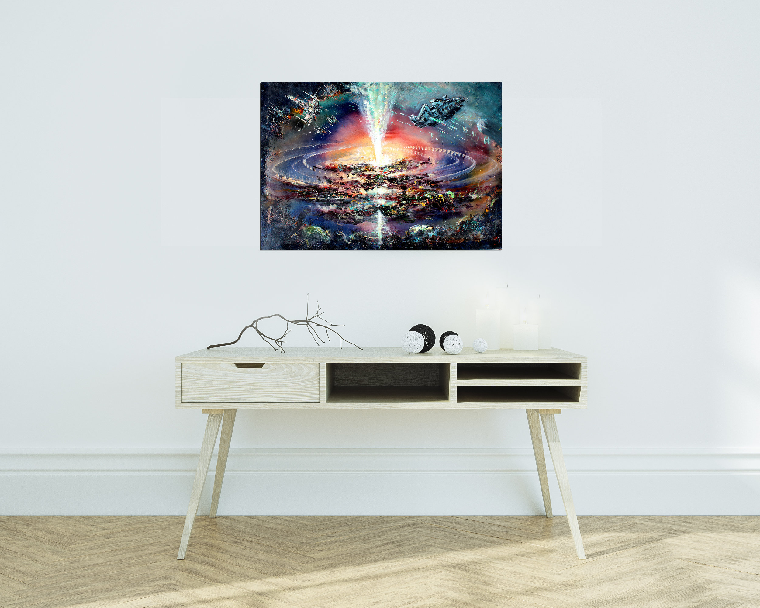 Star Wars Themed Space Art: Limited Sci Fi Canvas Print Star - Etsy