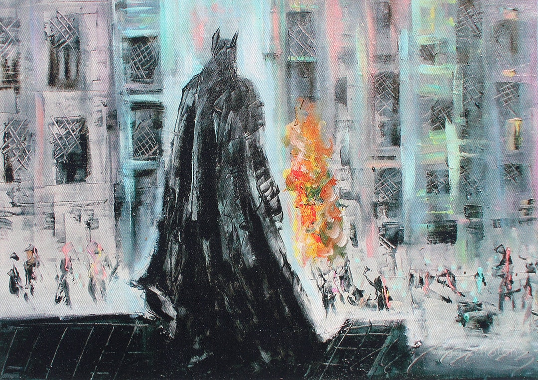Batman Canvas Print, Batman Dark Knight Print, Batman Wall Art, Bruce ...