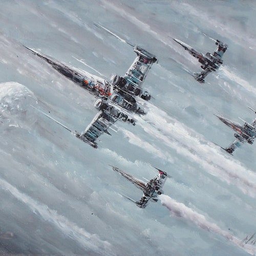 X-wing Fighters Print Star Wars Themed Canvas Print Star - Etsy