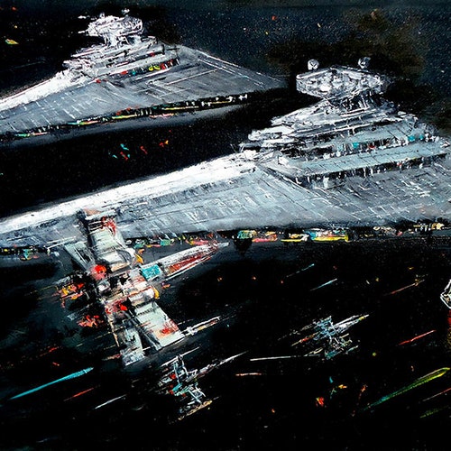 Star Destroyers Canvas Print Star Wars Fan Art by Naci Caba | Etsy