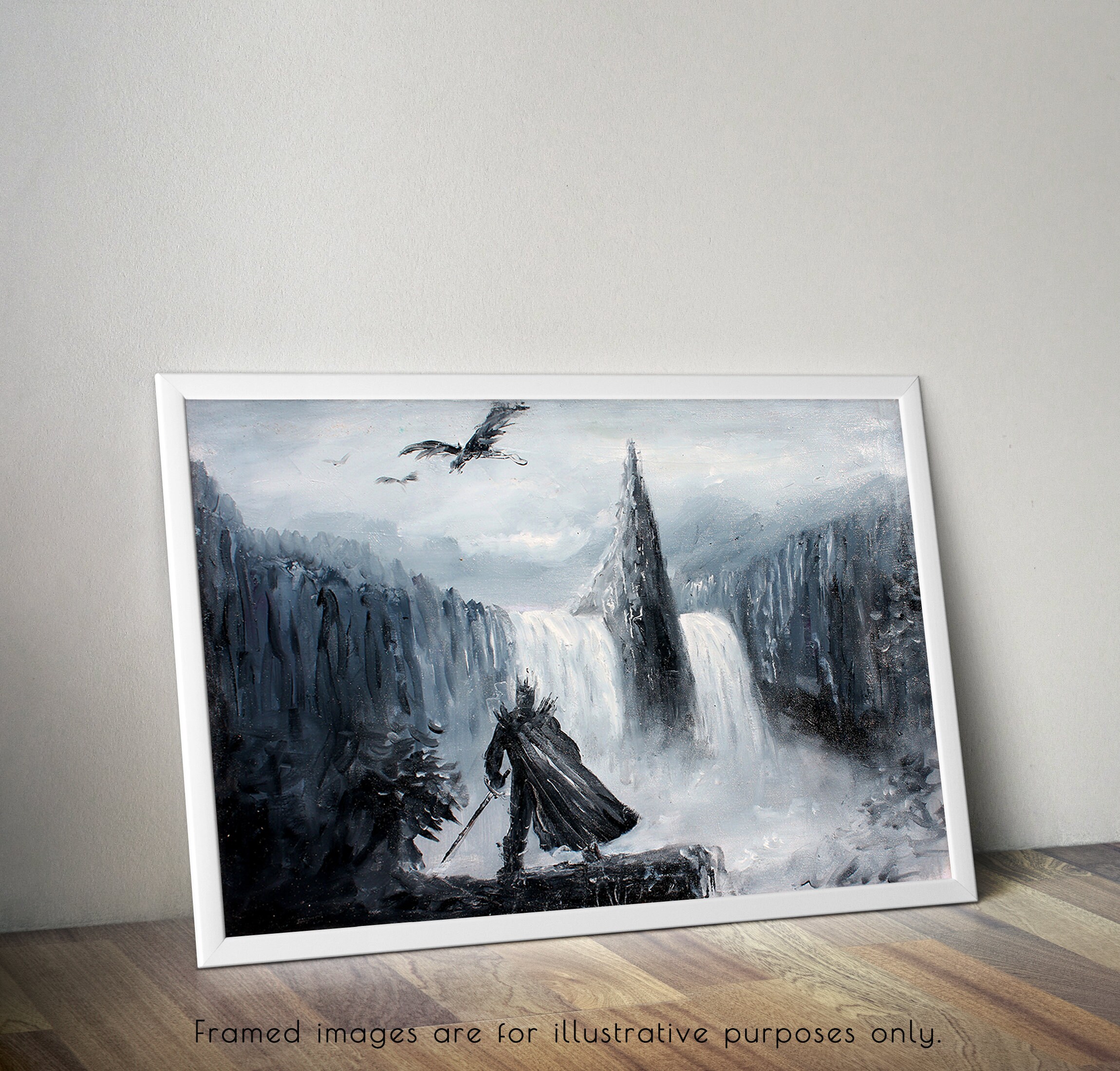 Sauron Print LOTR Themed Art Print Lord of the Rings Canvas - Etsy