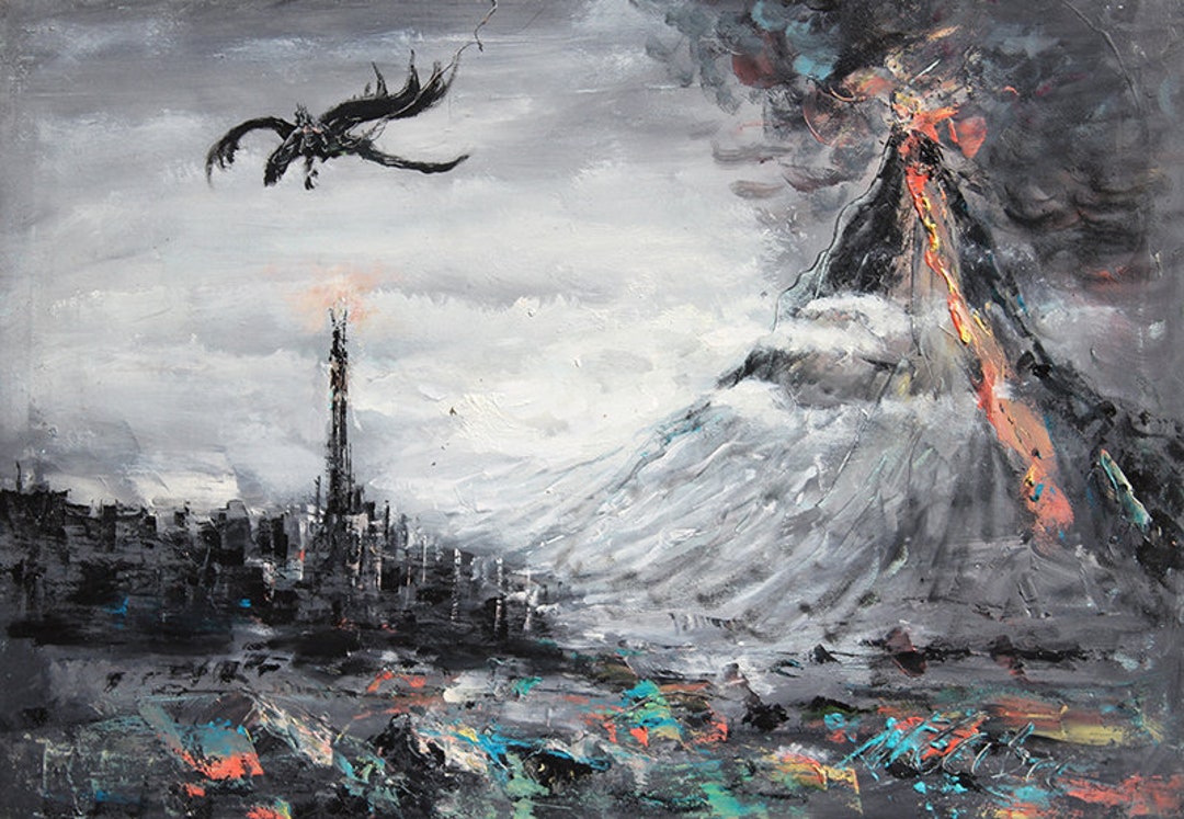 Mordor Landscape Wall Art / Canvas Print, LOTR Canvas Print, Lord of ...