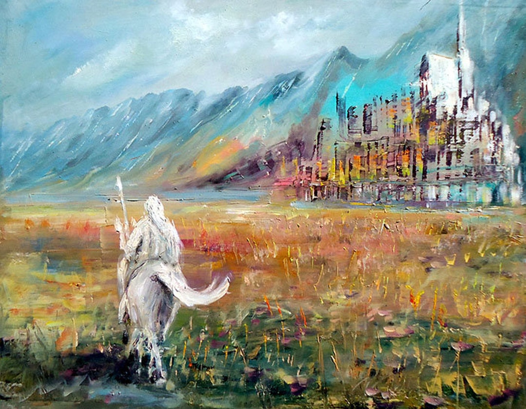 Gandalf Ride to Minas Tirith LOTR Art Print LOTR Gift LOTR - Etsy