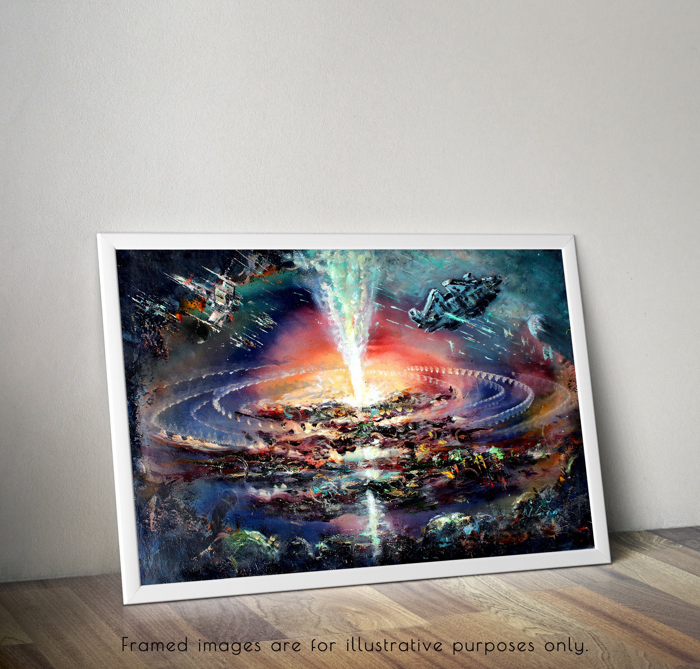 Star Wars Themed Space Art: Limited Sci Fi Canvas Print Star - Etsy