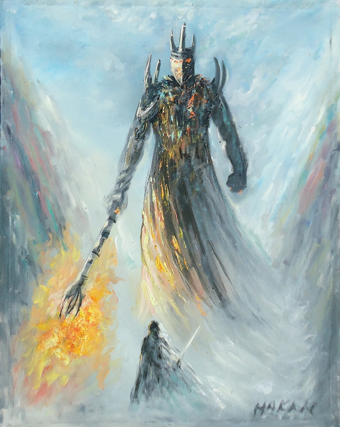 Fingolfin vs Morgoth Silmarillion Painting J.R.R. | Etsy
