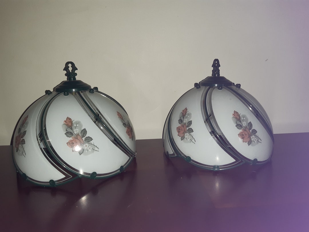 Pair of Touch Lamp Glass Replacement Shades. - Etsy
