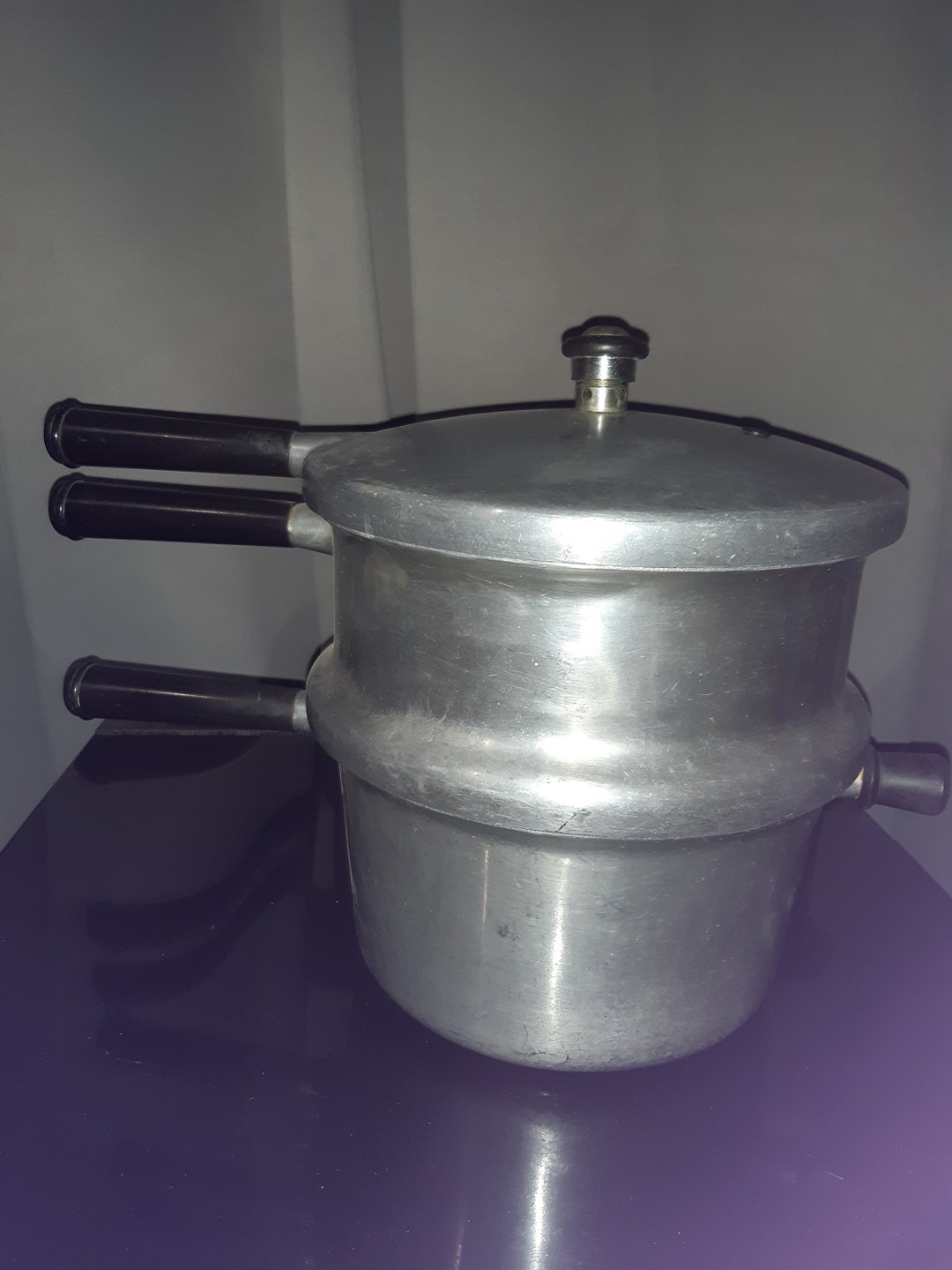 Vintage Cook King Cast Alloy Ltd Pressure Cooker. 3 Piece Extendable ...