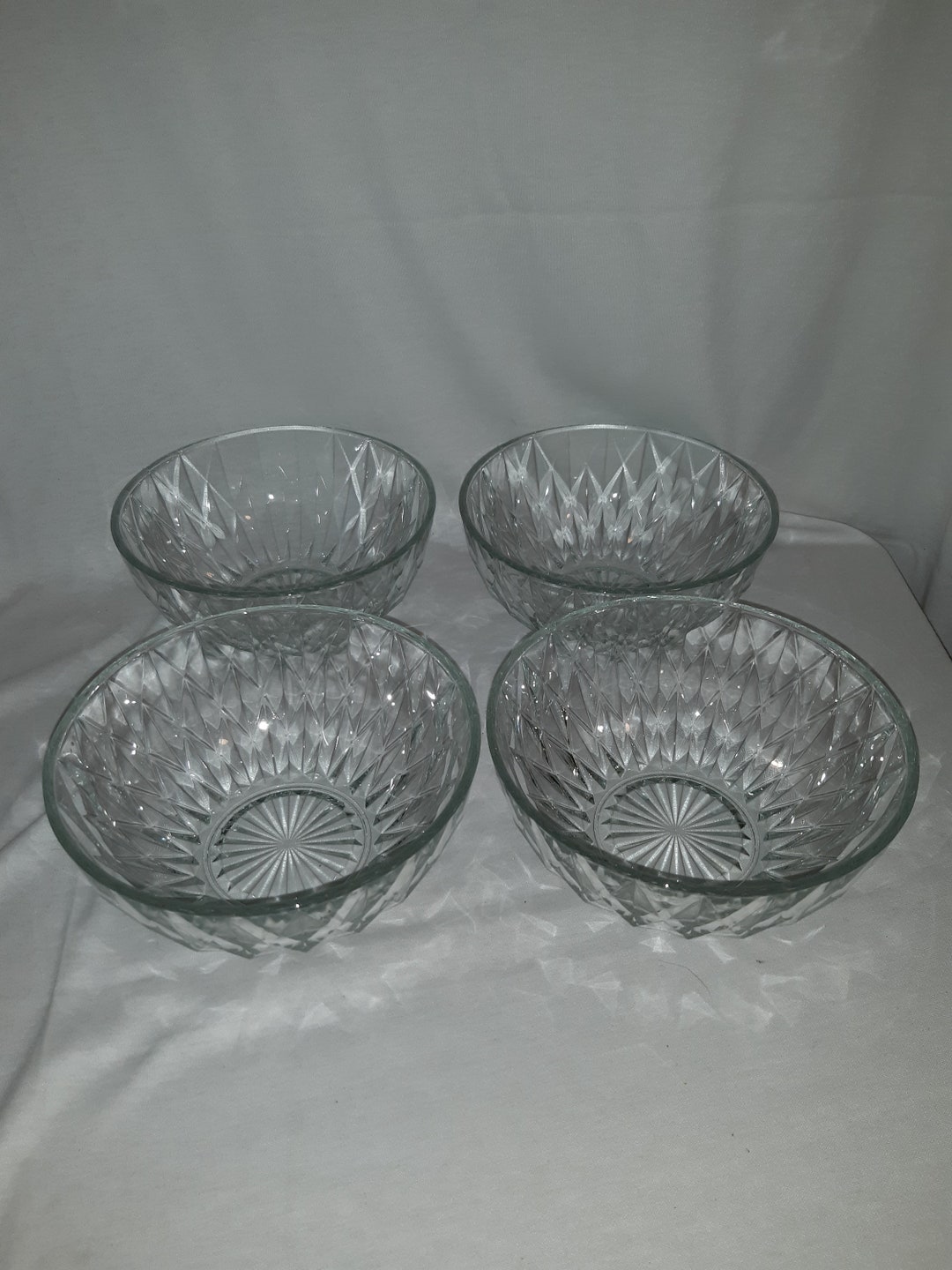 Set of 4 Crystal Salad Bowls - Etsy Australia