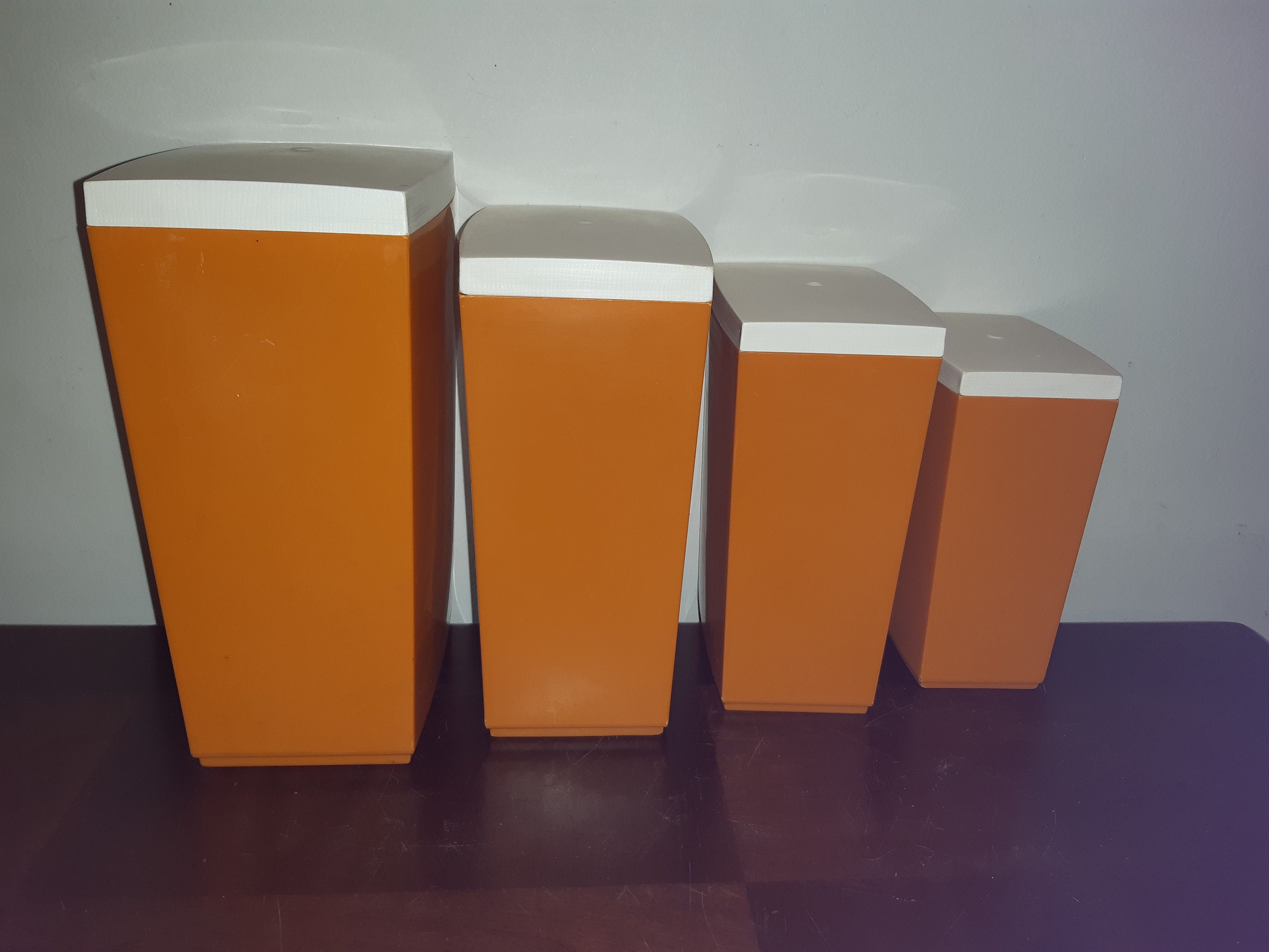 Set of 4 Retro Stacking Storage Containers, Capri, Made in Australia - Etsy