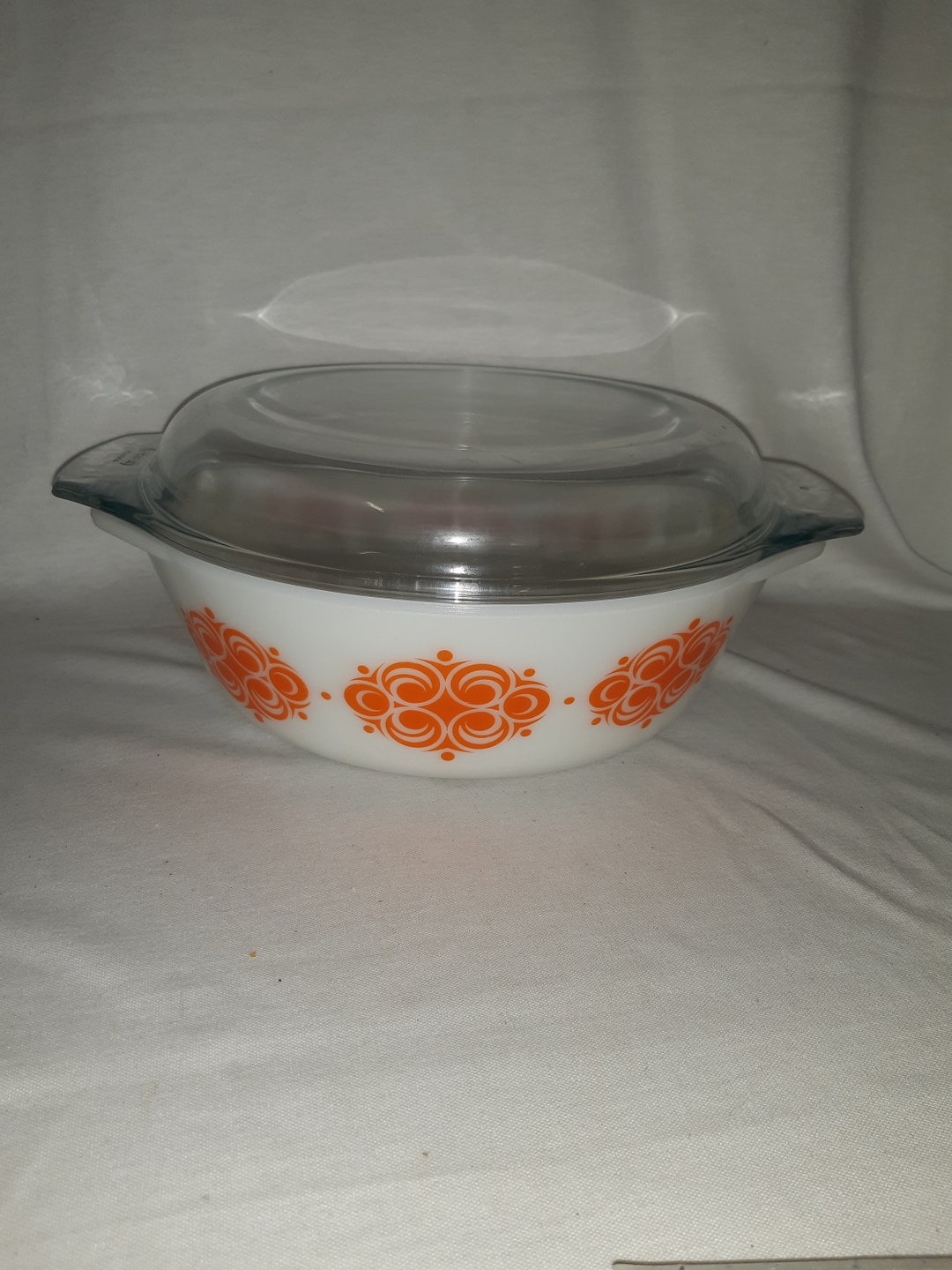 Pyrex Corning Orange Scrolls Casserole Dish With Glass Lid Oven Baking - Etsy Australia