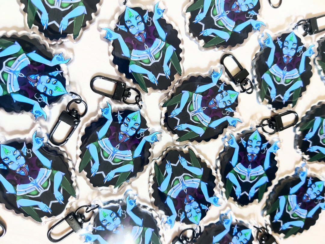 Eldra Keychain | Monster Lover | Original Art | Cute Clear Acrylic ...