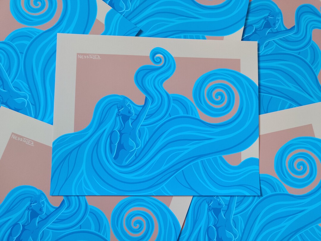 The Rising Tide Art Print | Bold Colorful Artwork | Contemporary | Fun ...