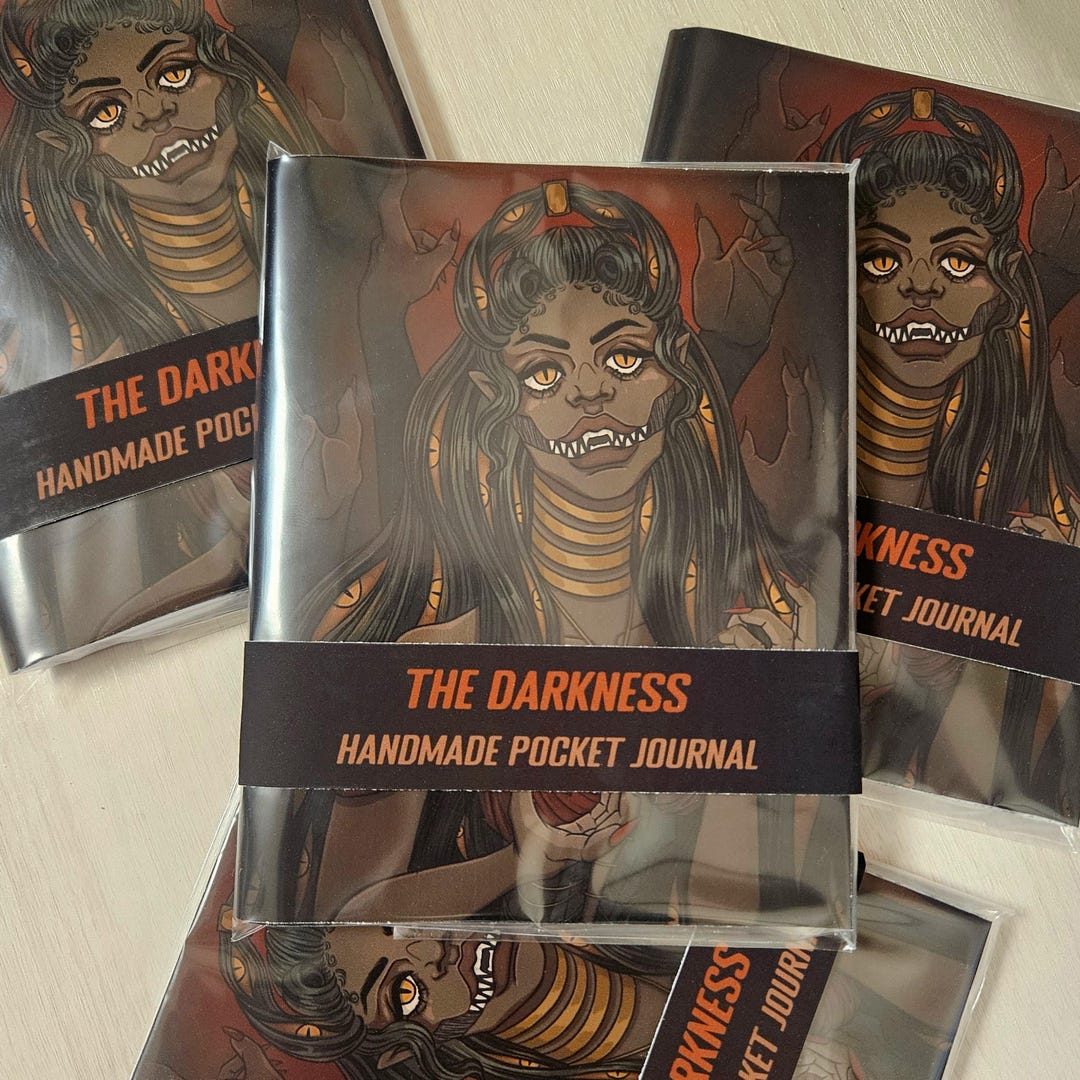 The Darkness Handmade Pocket Journal | Horror Lover Gifts | Dark ...