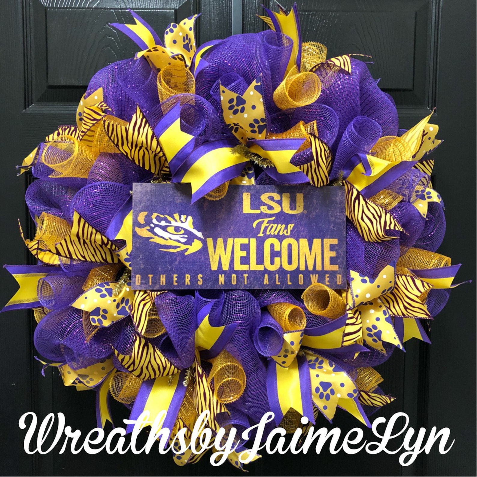 LSU Wreath LSU Tigers Wreath College Football Wreath LSU | Etsy