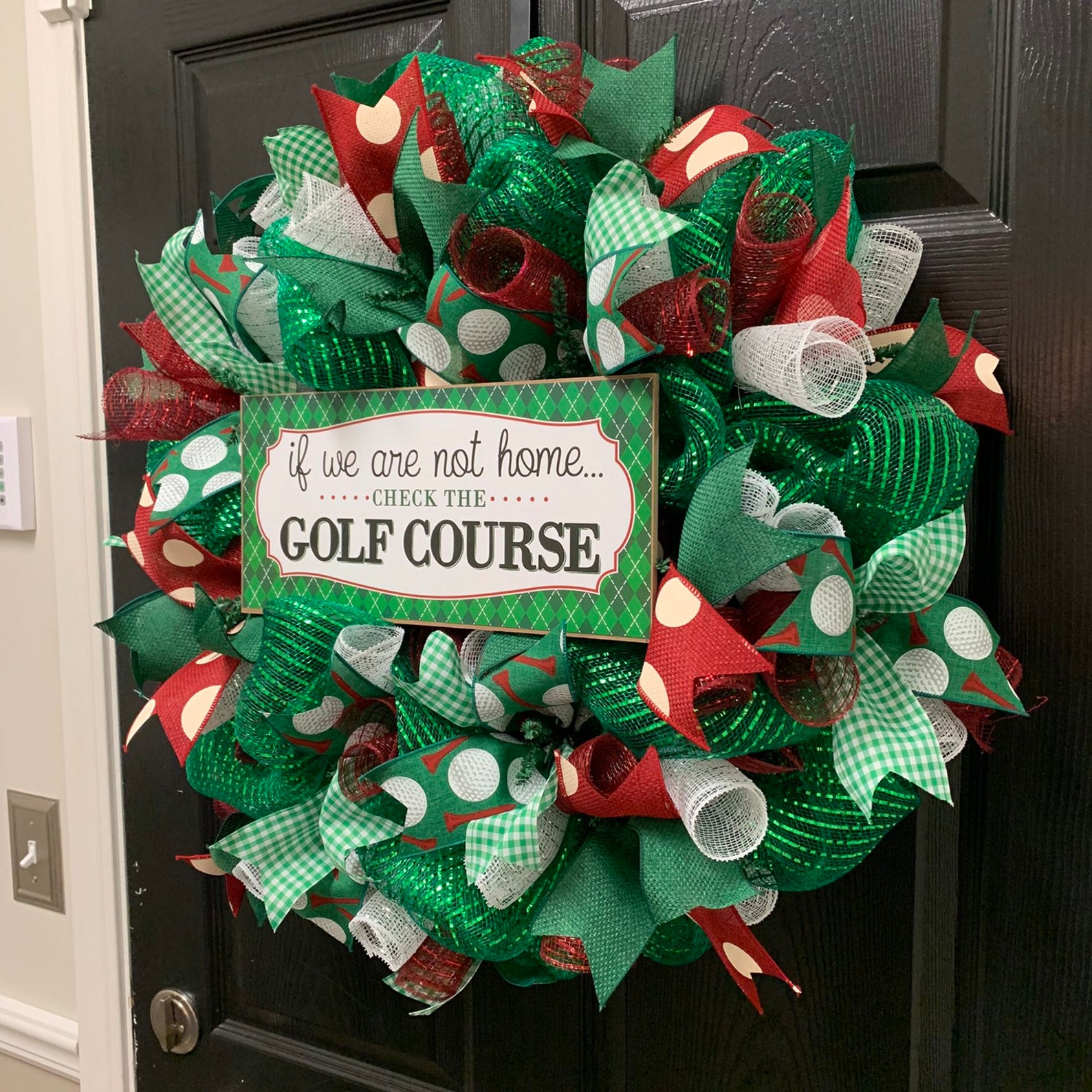 Golf Wreath Gift for Dad Golf Course Wreath Golf Lovers - Etsy