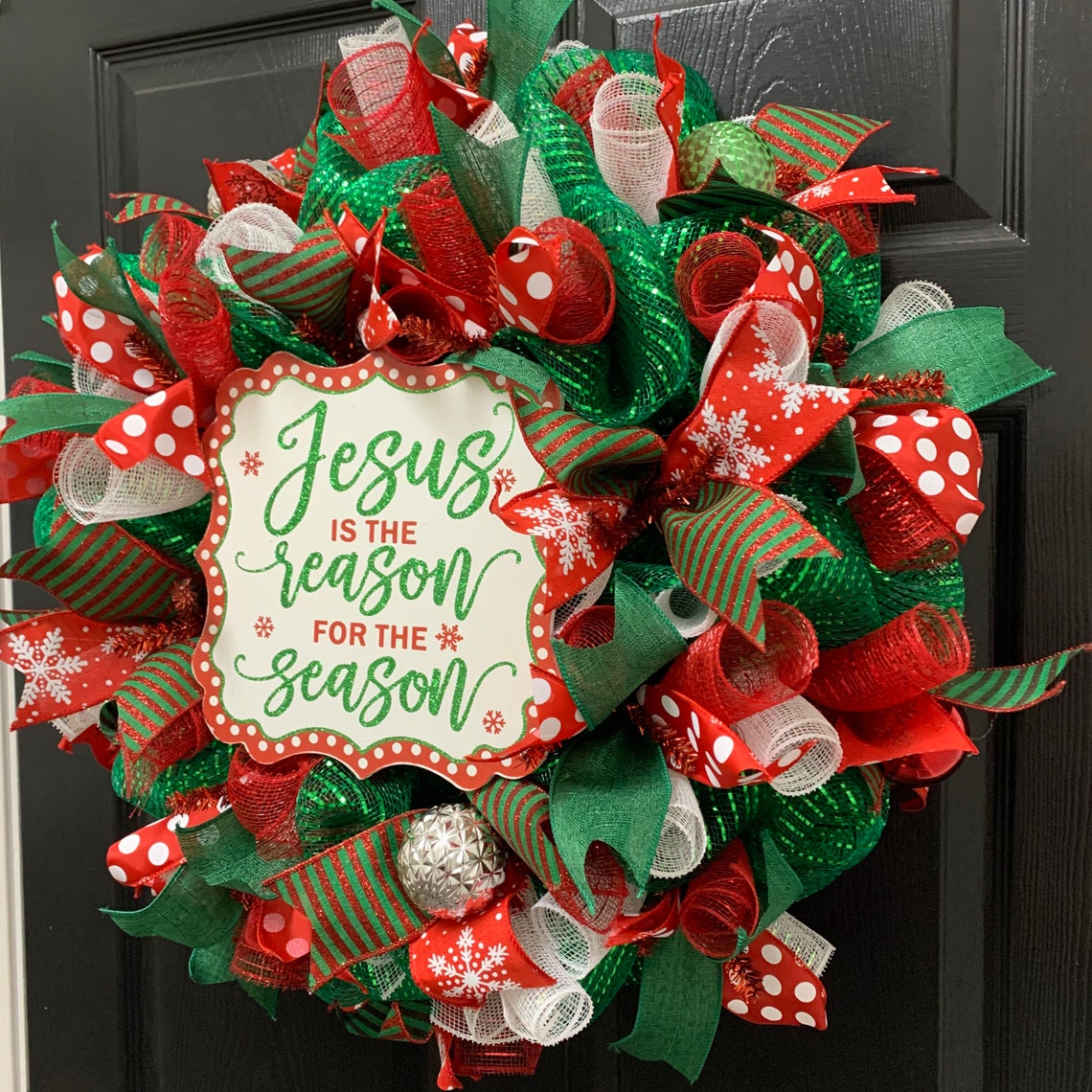 Christmas Wreath Jesus is the Reason Wreath Christian | Etsy