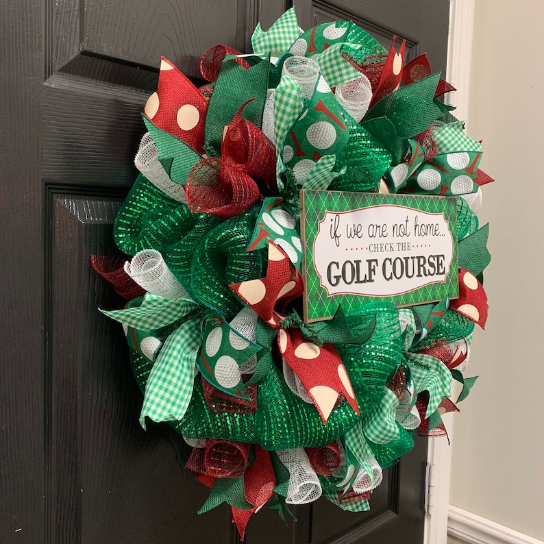 Golf Wreath Gift for Dad Golf Course Wreath Golf Lovers - Etsy