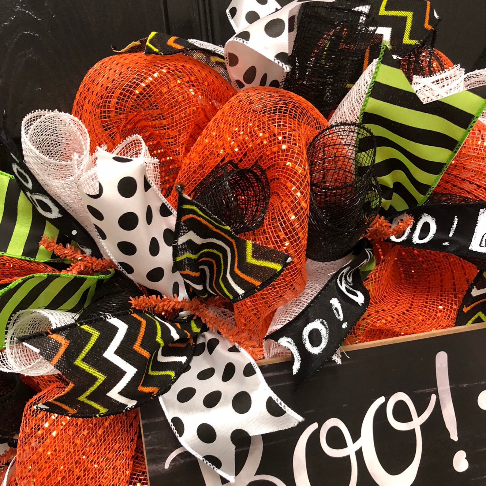 Halloween Wreath, Boo Wreath, Halloween Decor, Ghost Wreath, Holiday ...